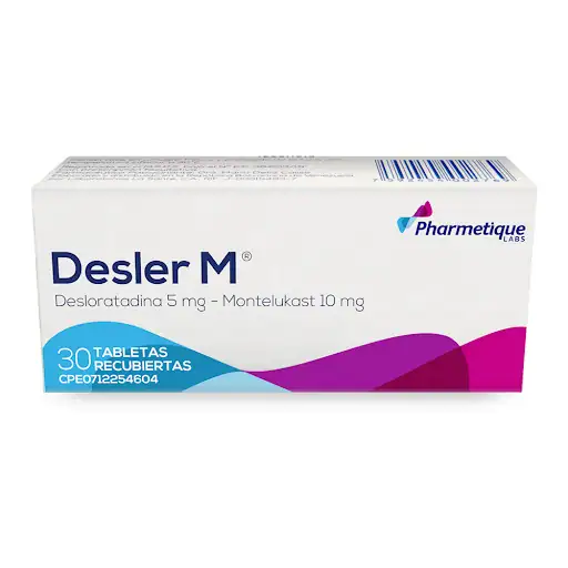 Desler M Desloratadina + Montelukast 5/10 mg X 30 Tabletas - FarmaVital