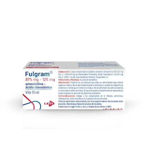 Fulgram 875/125mg x 16 comprimidos | Leti | Farma Vital