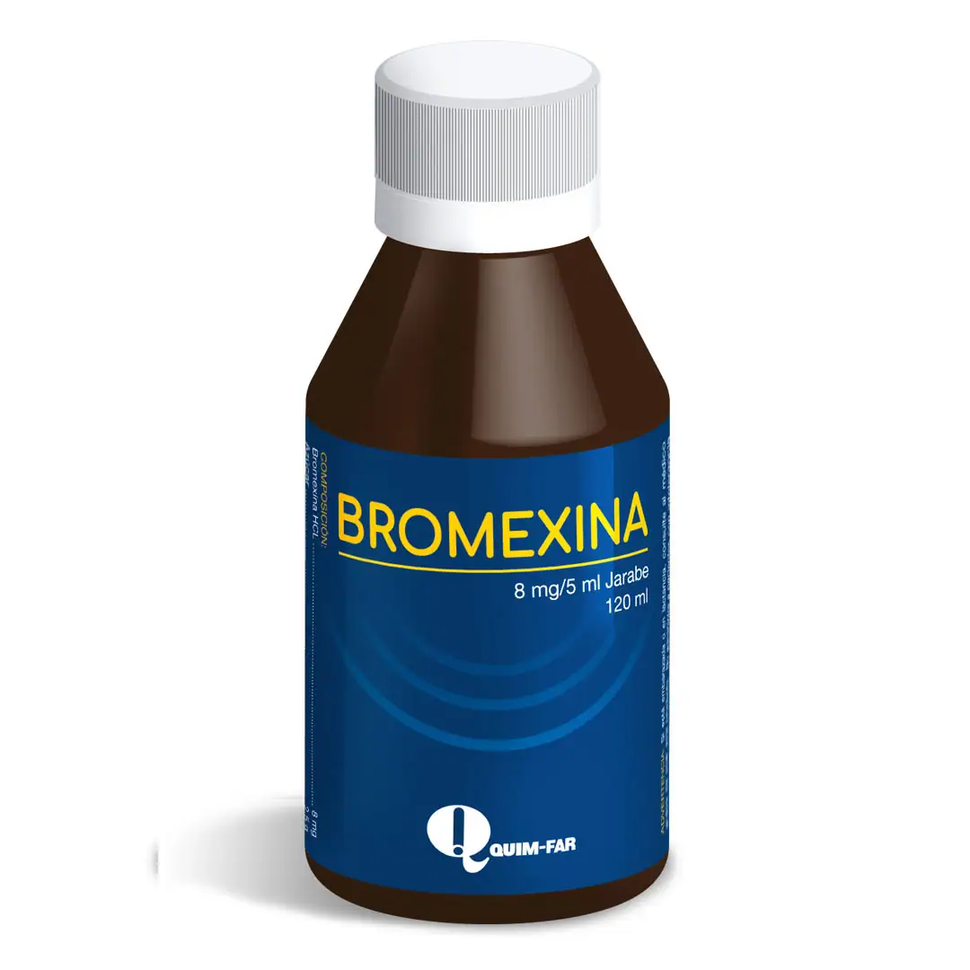 Bromexina Quim-Far 8mg 120ml Jarabe | Disponible - FarmaVital