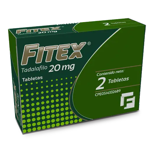 Fitex Tadalafilo Farma 20mg X 2 Tabletas | Disponible - FarmaVital